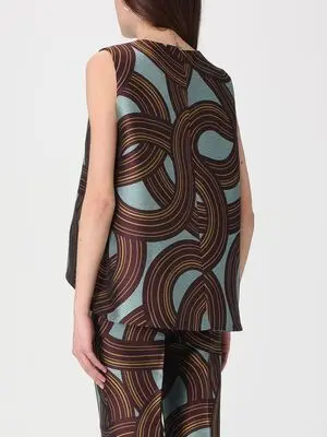 La DoubleJ La Scala Sleeveless Top In Printed Crêpe