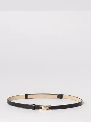 Elisabetta Franchi Leather Belt With Rhinestones