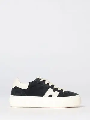 Hogan Crosswind Platform Suede Sneakers - Black