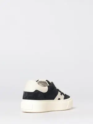 Hogan Crosswind Platform Suede Sneakers - Black