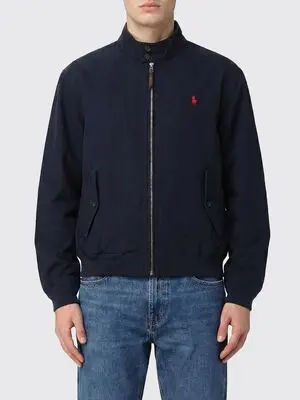 Polo Ralph Lauren Cotton Bomber Jacket With Logo - Blue