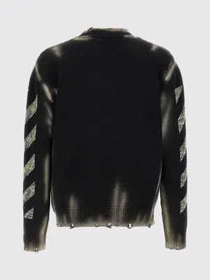 Off-White Used Effect Cotton Crewneck Pullover