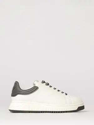Emporio Armani Emporio Armani Leather Low-Top Sneakers Grey
