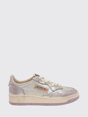 AUTRY Medalist Low Super Vintage Sneakers In Used Leather - Silver