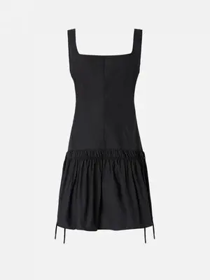 Pinko Enna Cotton Mini Dress With Square Neck