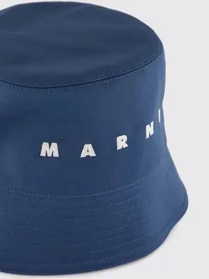 Marni Cotton Bucket Hat With Contrast Logo