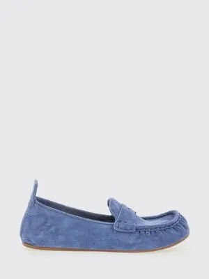 Acne Studios Suede Calfskin Loafers With A Durable Rubber Sole - Blue