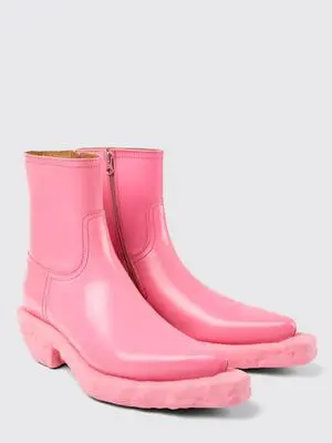 Camper Leather Zip-up Ankle Boots