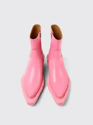 Camper Leather Zip-up Ankle Boots