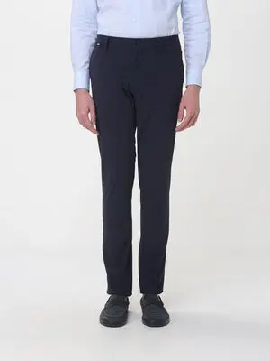 MASON'S Stretch Gabardine Chino Trousers - Navy