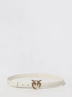 Pinko Love Birds" Buckle Belt - White