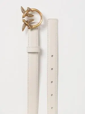 Pinko Love Birds" Buckle Belt - White