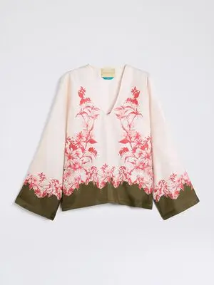Momoni Floral Print Silk Blouse