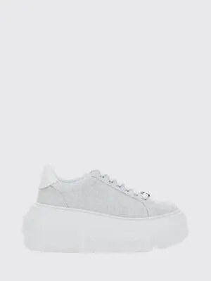 Casadei Nexus Lace-up Wedge Trainers With Rubber Platform Sole - Grey