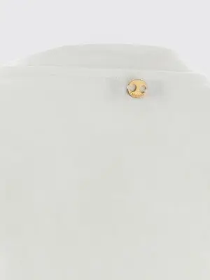 Rabanne Cropped Ruched Cotton T-shirt With Ring Detail - White