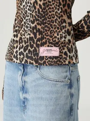 GANNI T-shirt Colour - Brown