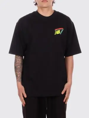 NEW BALANCE Printed Cotton T-shirt - Black