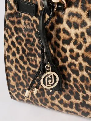 Liu Jo Manh Animalier Printed Faux Leather Handbag