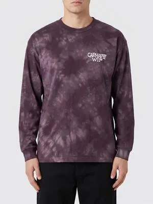 Carhartt Work In Progress Printed Organic Cotton Crewneck Sweatshirt - Plum