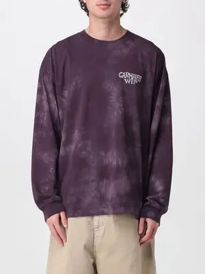 Carhartt Work In Progress Printed Organic Cotton Crewneck Sweatshirt - Violet