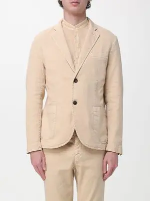 MASON'S Single Breasted Cotton And Linen Blazer - Beige