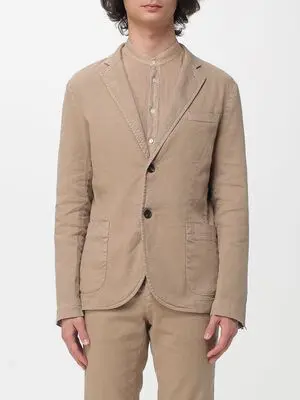 MASON'S Single Breasted Cotton And Linen Blazer - Sand