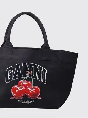 GANNI Printed Tote Handbag