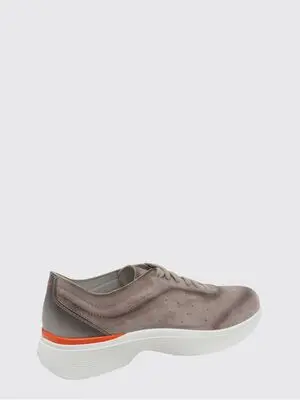 Santoni Suede Lace-up Sneakers - Beige