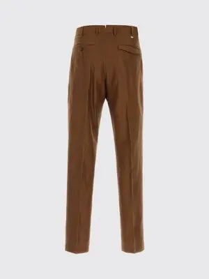 PT TORINO Virgin Wool And Linen Tailored Trousers - Cocoa