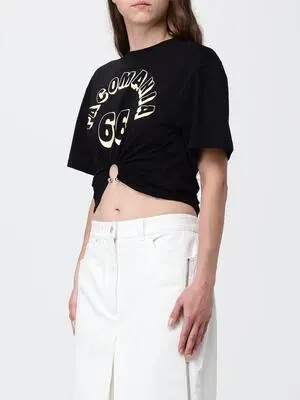 Rabanne Printed Cotton T-shirt - Black