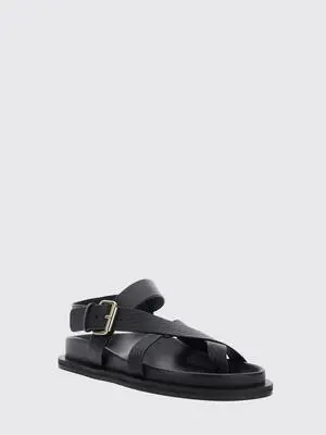 A.emery Lizard-effect Leather Thong Sandals