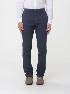 MASON'S Stretch Cotton Chino Trousers Navy