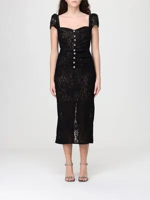 SELF-PORTRAIT Lace Midi Dress - Black