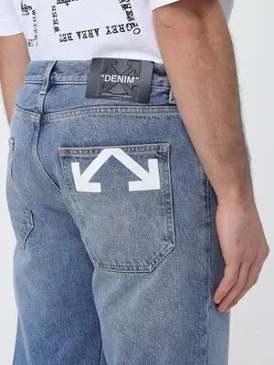 Off-White Flared Jeans In Cotton