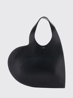 Coperni Heart Smooth Leather Heart-shaped Shoulder Bag With Double Handle - Black
