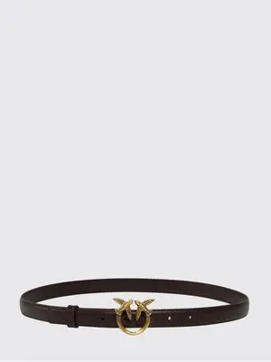 Pinko Gold Tone Buckle Belt - Brown