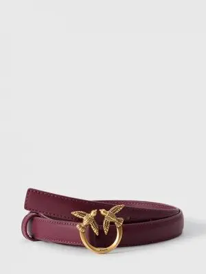 Pinko Gold Tone Buckle Belt - Red