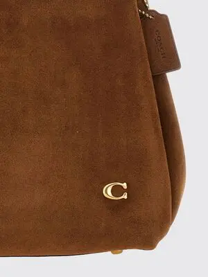 COACH Lana Monogram Leather And Suede Shoulder Bag With Double Handle