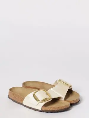 BIRKENSTOCK Madrid Big Buckle Leather Sandals - Pearl