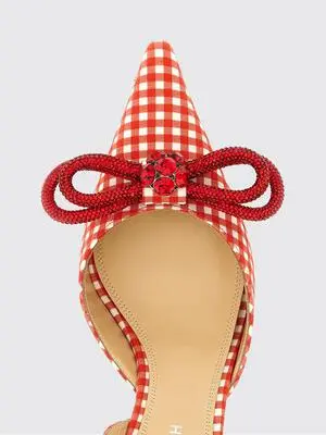 MACH&MACH Vichy Slingbacks With Double Bow Embellishment