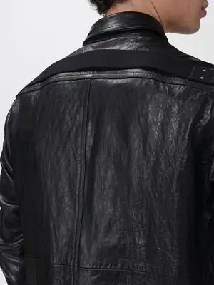Rick Owens Crinkled Effect Leather Overshirt