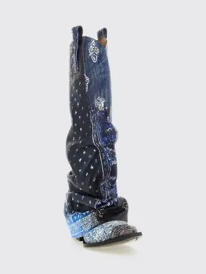 R13 Trompe-l'œil Print Leather Boots