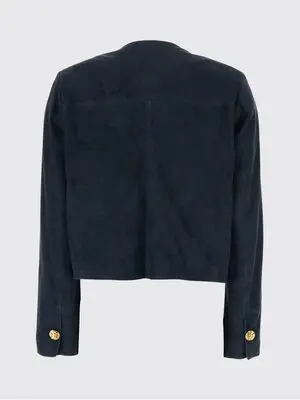 ARMA Suede Jacket With Button Details - Blue