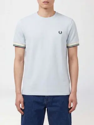 Fred Perry Slim Fit Cotton T-shirt With Contrast Tipping And Logo - White
