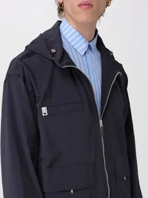 CARRER Nylon Windbreaker Jacket With Hood And Multiple Pockets