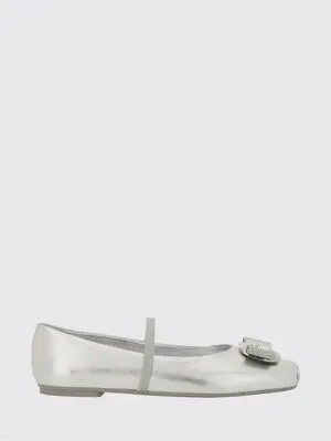 FERRAGAMO Vara Laminated Nappa Mary Jane Ballet Flats