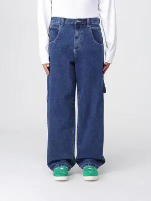 DISCLAIMER Wide Leg Denim Jeans - Blue