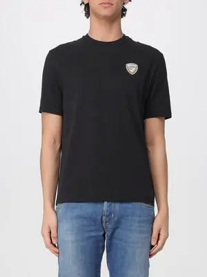 BLAUER. Basic Cotton T-shirt With Logo - Black