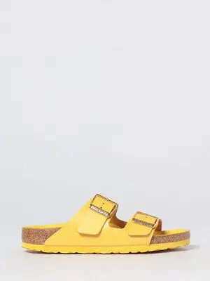 BIRKENSTOCK Arizona Smooth Leather Sandals With Double Buckles - Yellow