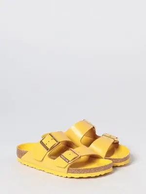 BIRKENSTOCK Arizona Smooth Leather Sandals With Double Buckles - Yellow